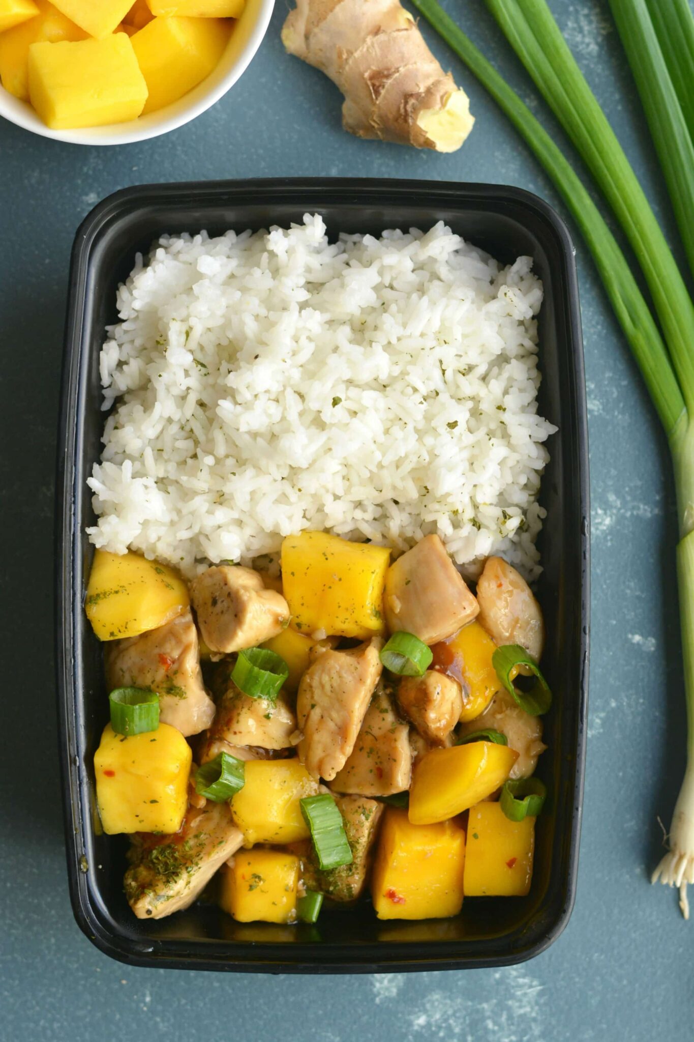 Lighter Mango Chicken Sticky Rice Meal Prep
