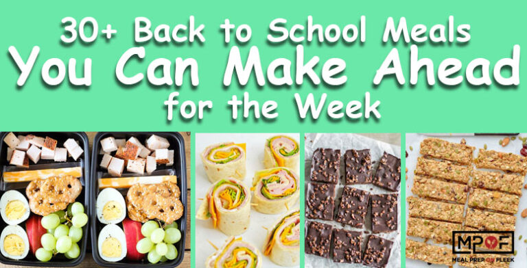 Back to School Meal Prep Recipes