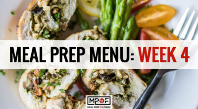 Meal Prep Menu Week 4