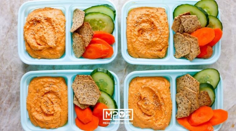 Roasted Red Pepper Hummus Snack Boxes Recipe