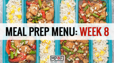 Meal Prep Menu Week 8