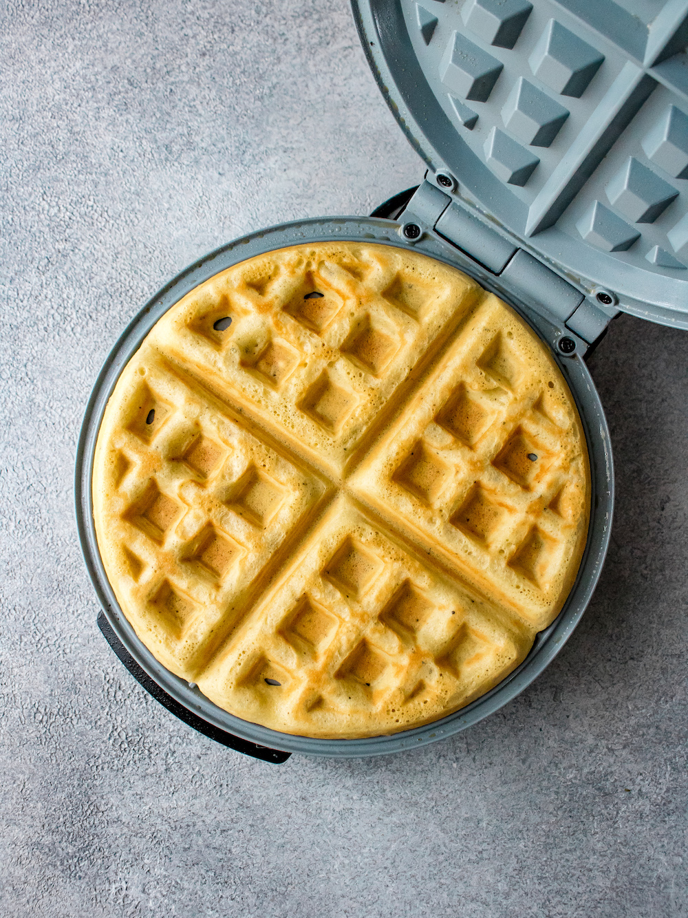 Savory Waffles with Kale and Bacon Recipe