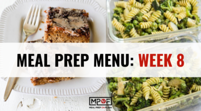 Meal Prep Menu Week 8