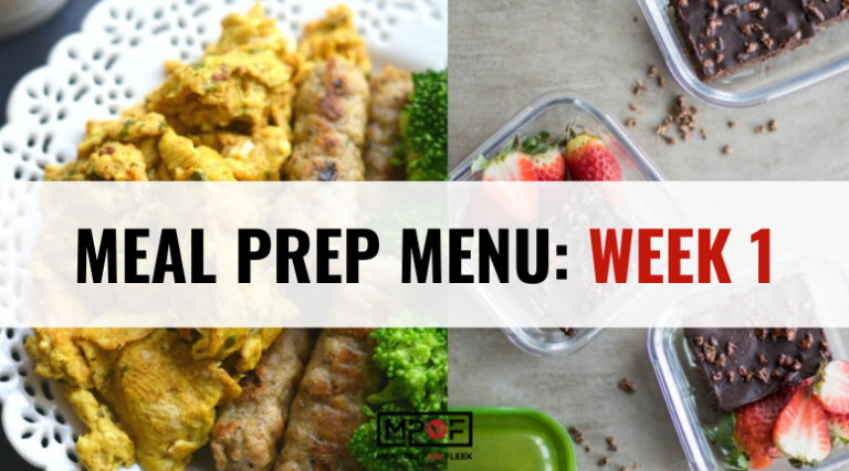 Meal Prep Menu Week 1